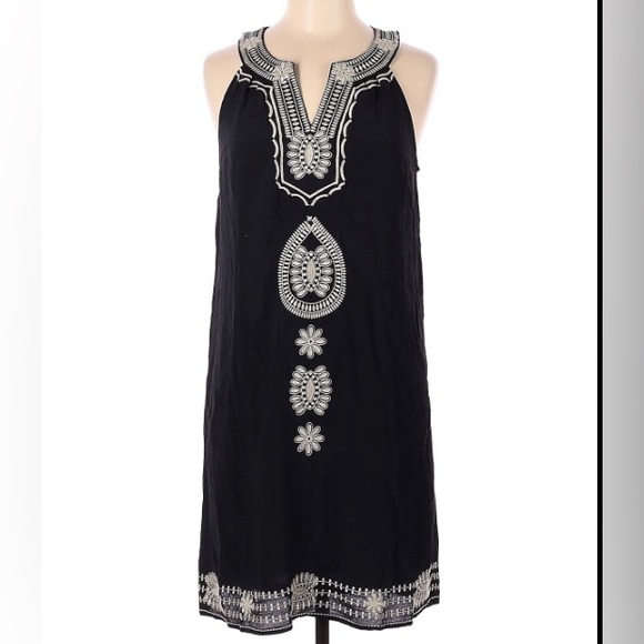 THML | Dresses | Thml Black Embroidered Mini Dress | Poshmark